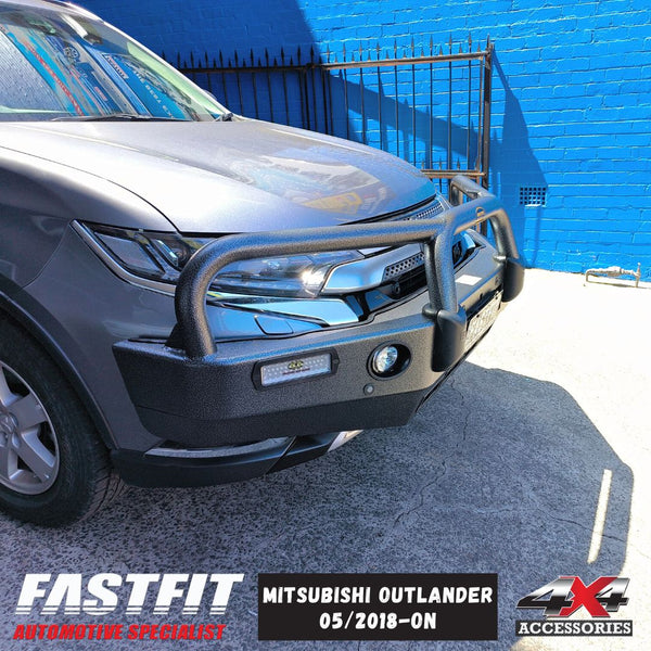 ECB BULLBAR WITH BUMPER LIGHTS (SILVER HAMMERTONE FINISH) TO SUIT ...
