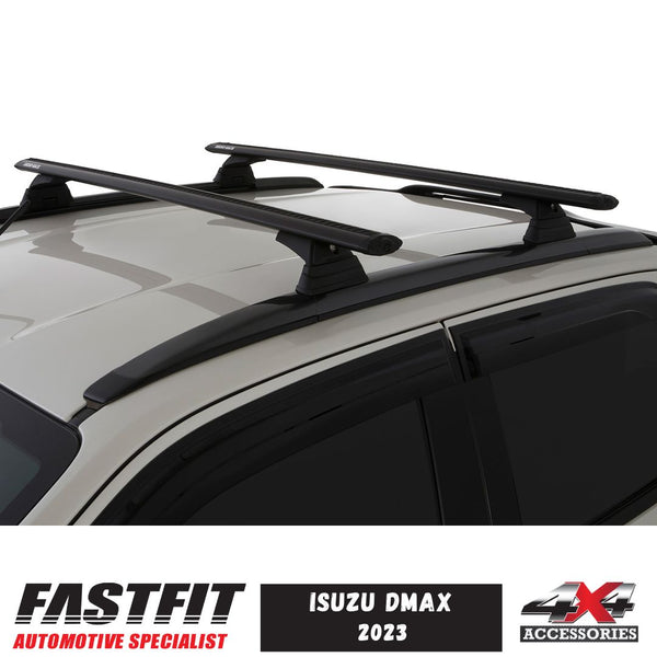 Rhino-Rack Vortex RCL Black 2 Bar Roof Rack to suit ISUZU DMAX Gen 3,(X ...