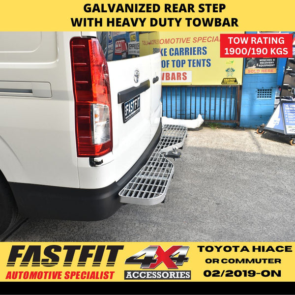 TAG Galvanized Rear Step with TowBar to suit Toyota Hiace / Commuter ...