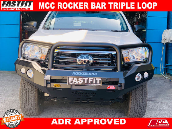 MCC 078-02 Triple Loop Rocker BullBar to suit Toyota Hilux Revo/Rocco ...