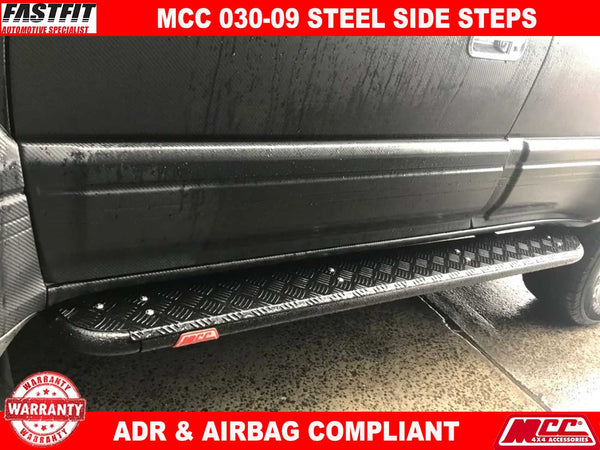 MCC 030-09 All Black Steel Side Steps to suit Toyota Prado90/95 1996 ...