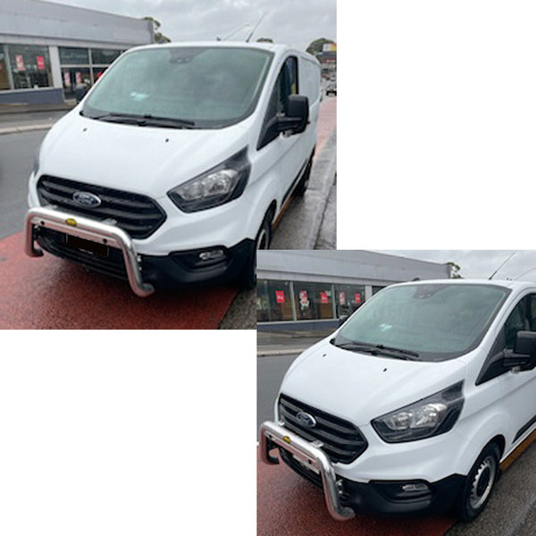ALL BARS Nudge Bar (Polished Alloy) to suit Ford Transit Custom Van ...