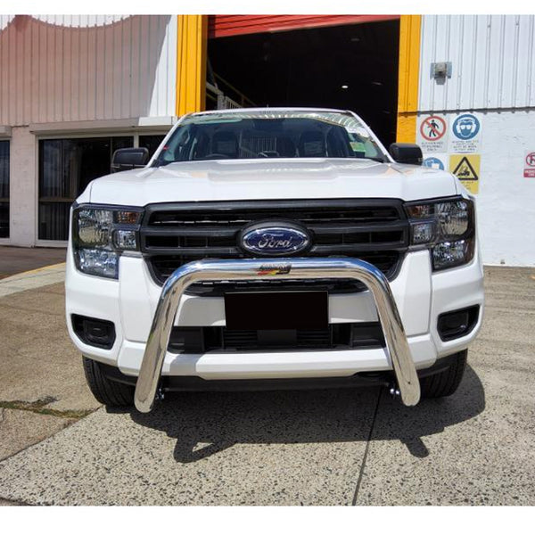 All Bars & Racks 76mm Nudge Bar (Polished Alloy) for Ford Ranger 2022 ...